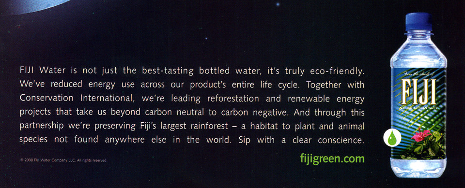 Greenwashing with bottled water. - Slayer Espresso